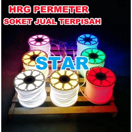 Jual LAMPU LED NEON FLEXIBLE 220V PERMETER STRIP OUTDOOR LAMPU LED NEON SIGN BAGUS MURAH