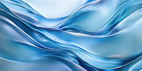 Flowing Blue Silk Fabric Texture With Soft Waves And Elegant Sheen Stock Image Image Of