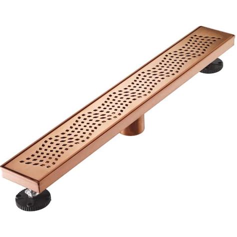 Elegante Drain Collection 36 In Linear Stainless Steel Shower Drain