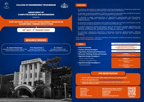 6 Day National Level Faculty Development Program Fdp On “algorithmic