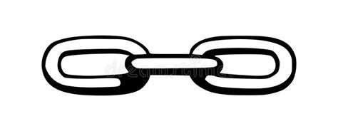 Chain As Symbol Of Unity And Cooperation Sketch Of Metal Chains Stock