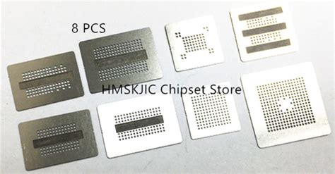 8pcs Directly Heat Bga Reballing Stencil Template For Memory Ram Ddr1