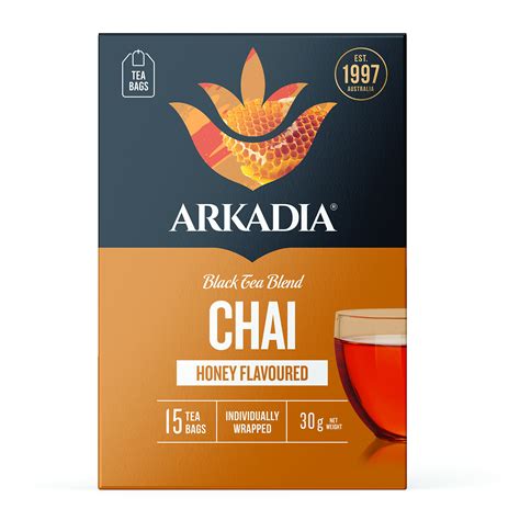Chai Honey Flavoured Tea Bags Arkadia Beverages
