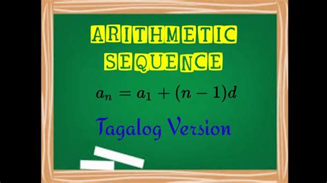 arithmetic sequence type of sequence mathematics tagalog version
