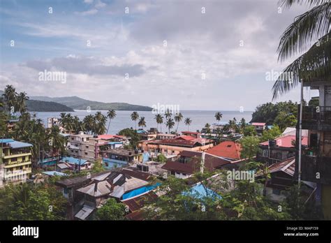 Beautiful Top View Of The City Of Port Blair Against The Sea Andaman