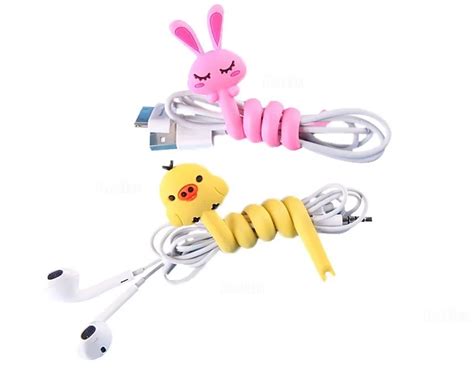Милый Многоцелевой Usb кабель зажим для намотки телефона провода шнур Органайзер линия передачи