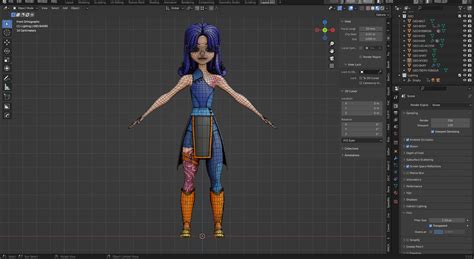 Artstation Stylized Girl Character Dina Style 1 Blender 3d
