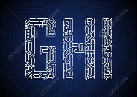 circuit board letters communication language wiring vector