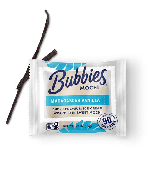 Madagascar Vanilla Mochi Single Pack Bubbies Ice Cream