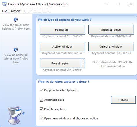 capture my screen download free windows 1 03 softpedia