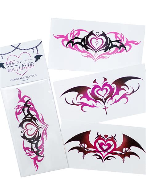 Kawaii Succubus Womb Temporary Tattoos Realistic Fake Body Tattoo For