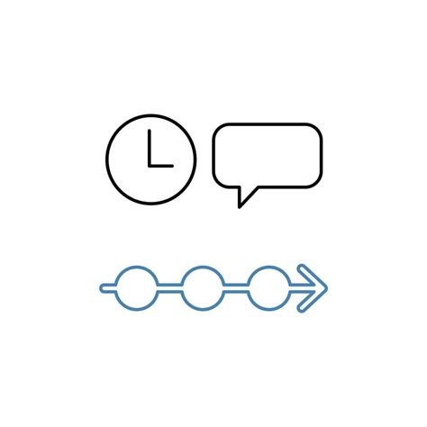 Timeline Concept Line Icon Simple Element Illustration Timeline Concept Outline Symbol Design
