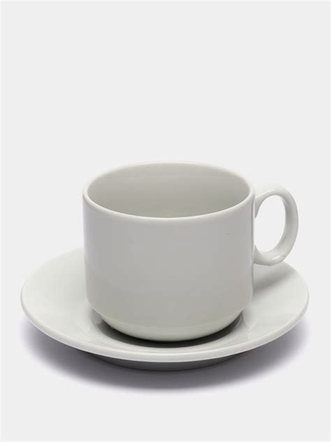 Чайная пара фарфоровая Экспресс чашка 220 мл блюдце D 14 см купить по цене 427 ₽ в интернет