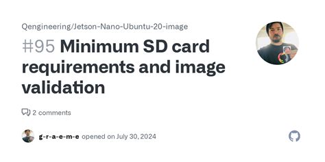 minimum sd card requirements and image validation · issue 95 · qengineering jetson nano ubuntu