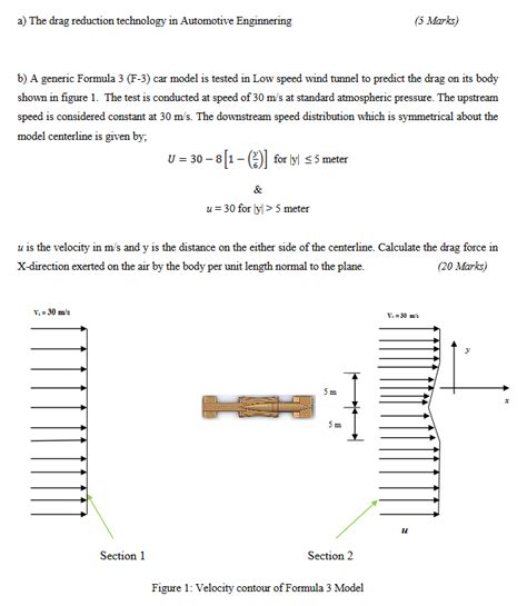 Solved A The Drag Reduction Technology In Automotive Chegg