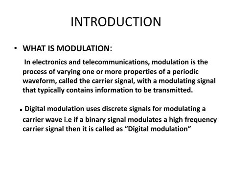 Digital Modulation Techniques Ppt