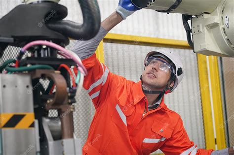 Premium Photo Robotics Control Engineers Solve Problems And Setting