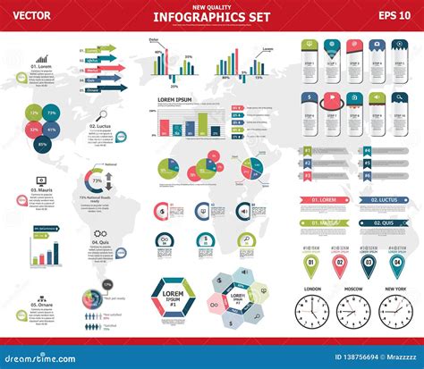 Infographic Vector Mega Set Rich Collection Of Elements For Marketing