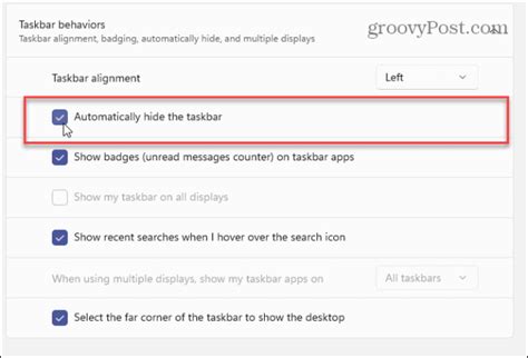 How To Hide The Windows 11 Taskbar