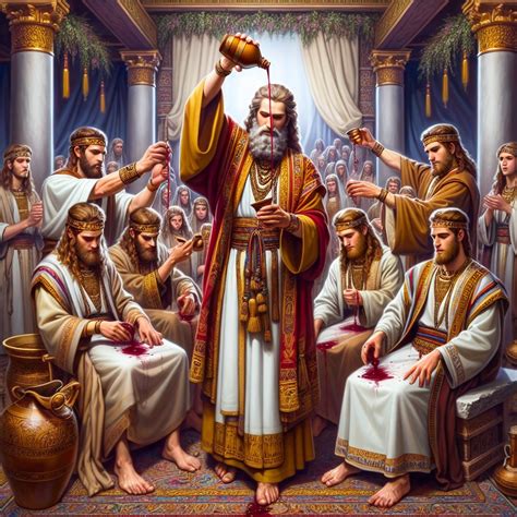 Leviticus 8 30 Artwork Bible Art