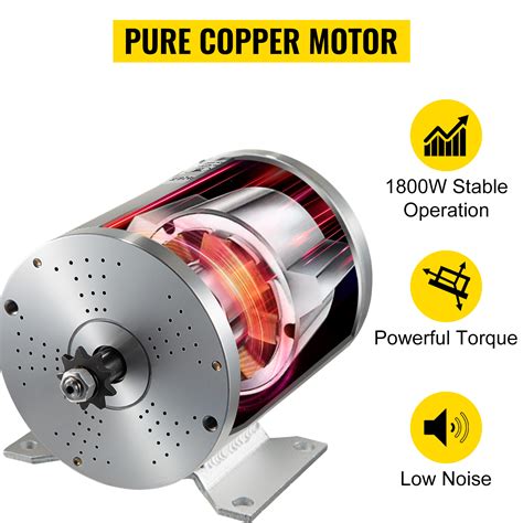 1800W 48V Borstelloze Motor Controller Gaspedaal Kabelboom Elektrische Go Kart VEVOR NL