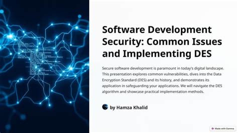 Software Development Security Common Issues And Implementing Despptx
