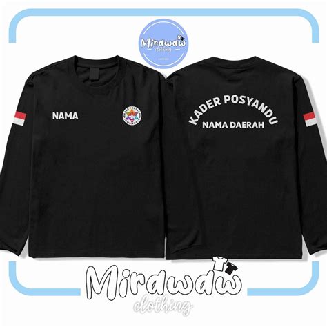 Jual Kaos Kader Posyandu Indonesia Gratis Nama Dan Daerah Kamu Lengan Panjang Baju Distro