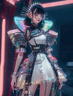 Desiger服装 花瓣网 陪你做生活的设计师 服装设计1000题之赛博朋克少女