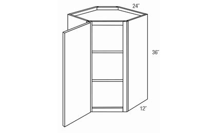 Jsi Essex Truffle Wall Diagonal Corner Cabinet