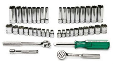 1 4 In Dr Socket Set SAE Metric 6 Pt 44 Pc SK 91844 SKT91844