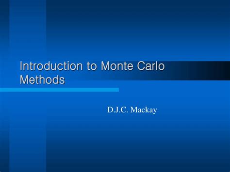 Ppt Introduction To Monte Carlo Methods Powerpoint Presentation Free