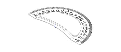 180 Degree Protractor 15cm 3d Printing Model Threeding