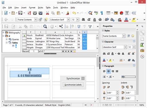 Print Address Labels From A Libreoffice Spreadsheet Mail Merge • Chris Cammacks Mostly
