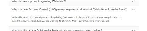 New Quick Assist Uac Prompt Issue Microsoft Qanda