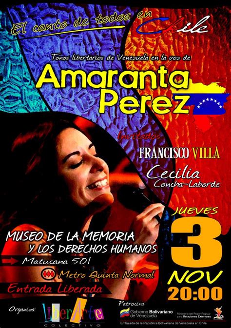 Otro Uruguay Es Posible Amaranta PÉrez En Chile El Canto Libertario De Venezuela