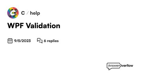 Wpf Validation C
