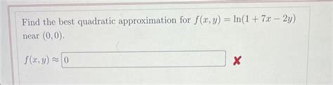 solved find the best quadratic approximation for