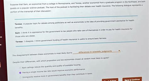 Suppose That Sam An Economist From A College In Pennsylvania And