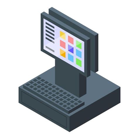 Premium Vector Modern Pos Terminal Showing Point Of Sale System