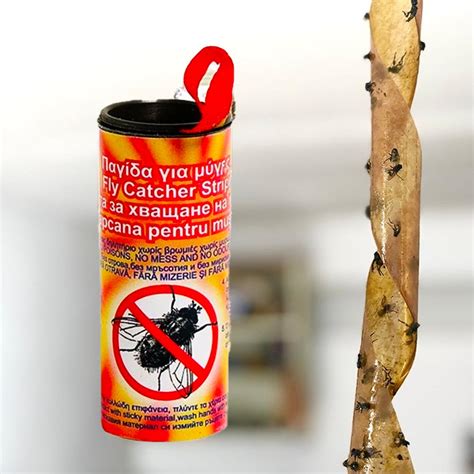 Ефикасна лепкава мухоловка закачете и се отървете от мухите веднъж за винаги 4 бр Promoclub Bg