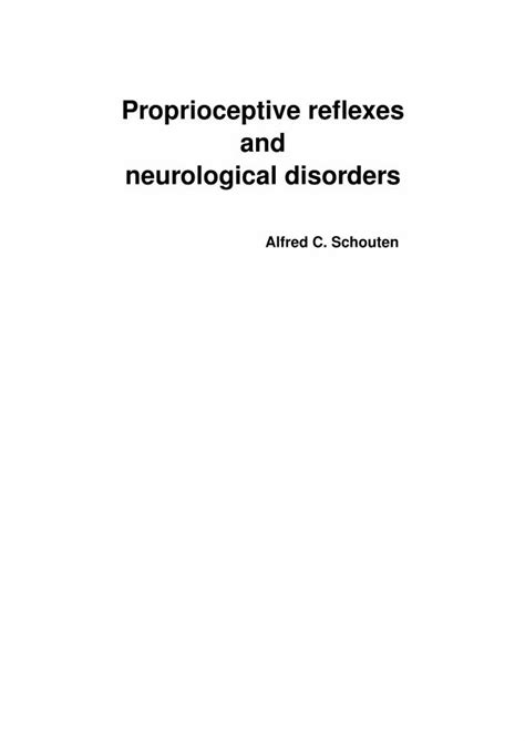 Pdf Proprioceptive Reflexes And Neurological Disorders Dokumen Tips