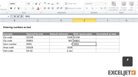 Excel Tutorial How To Enter Numbers As Text In Excel