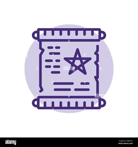 Ancient Writing Color Line Icon Isolated Vector Element Outline Pictogram For Web Page Mobile