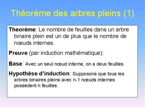 Arbres Binaires Complets Arbre Binaire Plein Chaque Nud