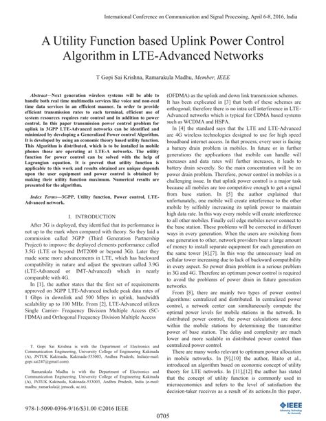 Pdf A Utility Function Based Uplink Power Control Algorithm In Lte