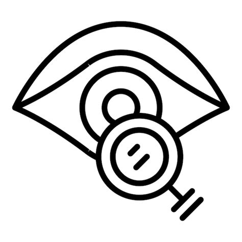 Premium Vector Optic Eye Icon Outline Vector Visual Process Sensory Perception