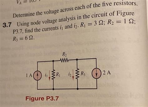 Solved Figure P Determine The Voltage Across Each Of The Chegg Com