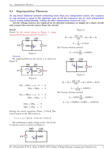 network theorems superposition theorem millman theorem thevenin theorem