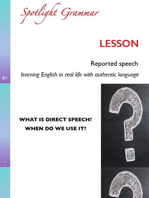 Grammar Reported Speech B1 Pdf Linguistics