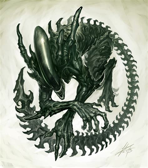 Xenomorph Alien And 2 More Drawn By Jimmyxu Danbooru